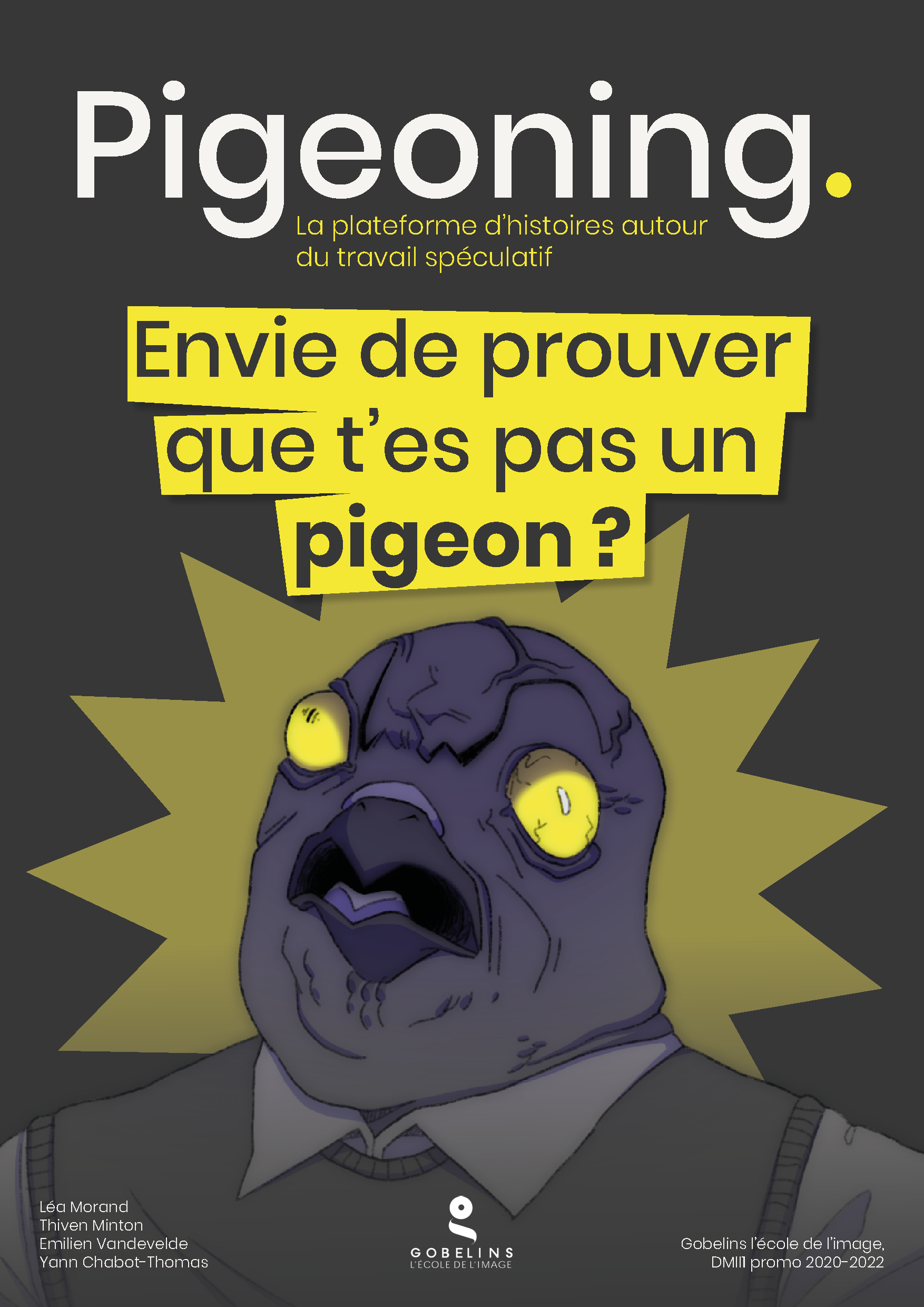 Pigeoning – Projets du département Design Interactif et Jeu Vidéo